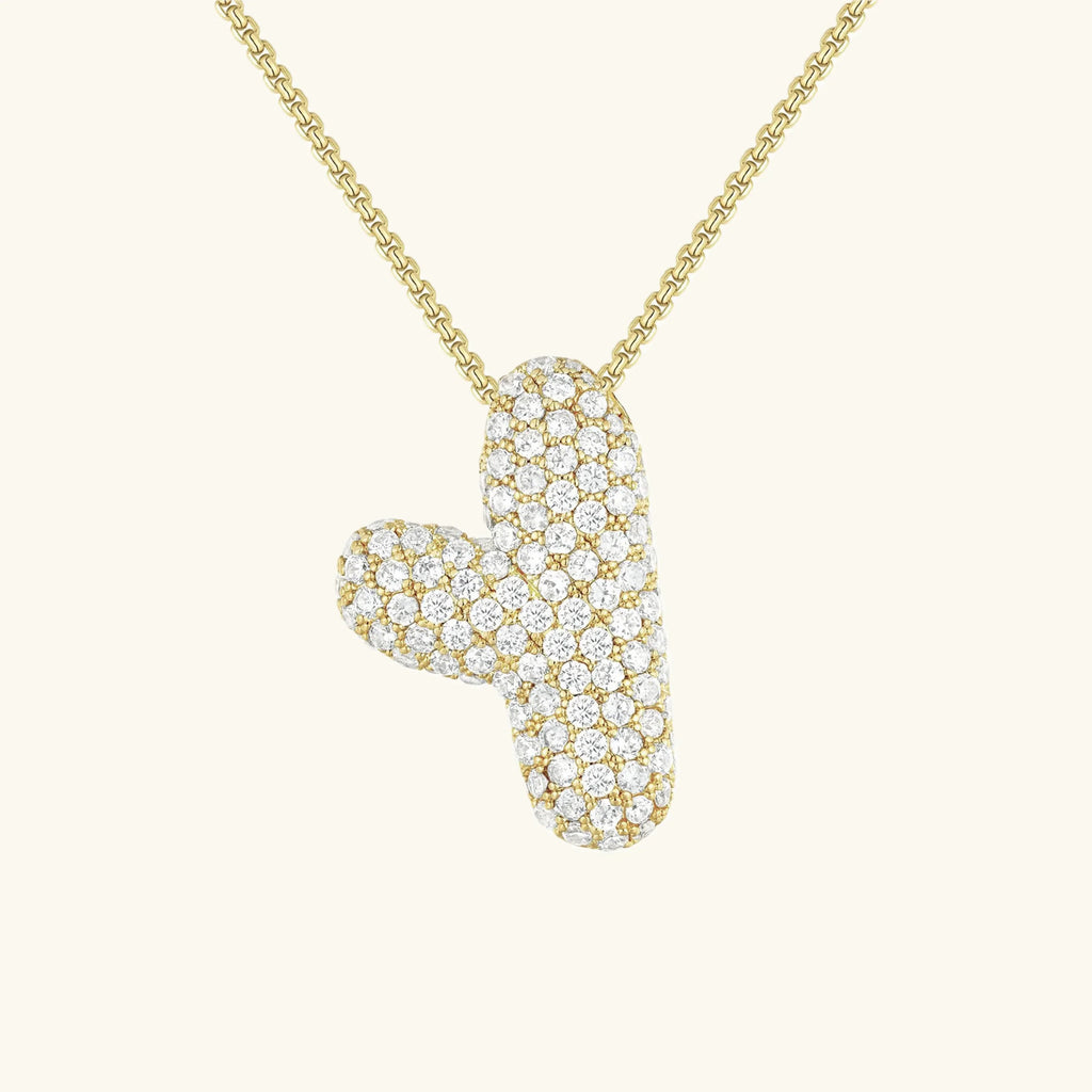 Bubble Initial Diamond Necklace – JANE, JOAN & JUDY