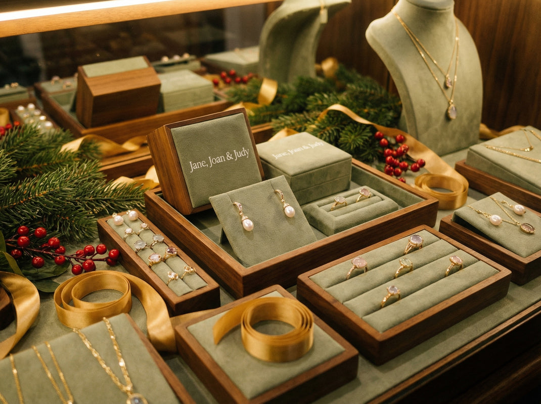 Retro Green Stone Pearl Earrings – JANE, JOAN & JUDY